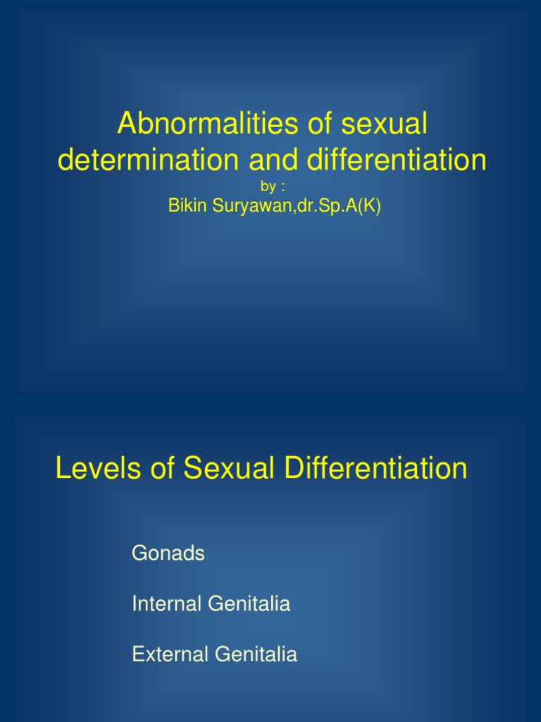 Abnormalities Of Sexual Determination And Differentiation Androgen
