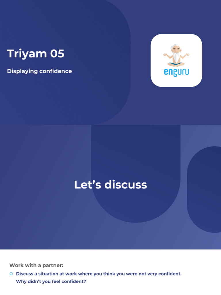 Triyam 05 - Displaying Confidence | PDF