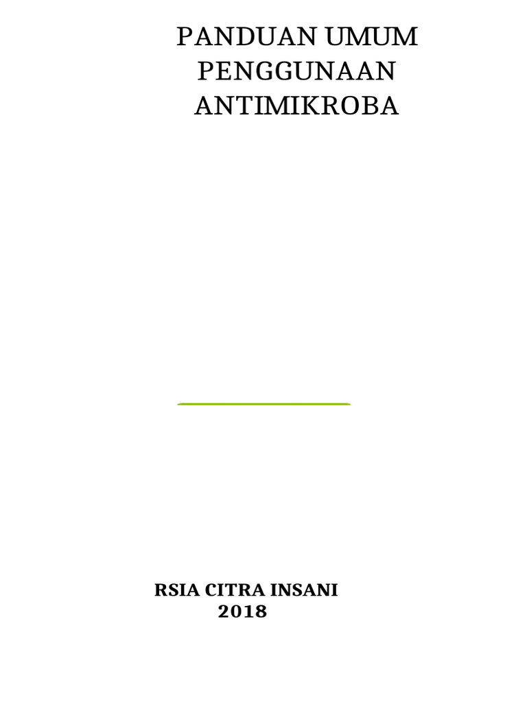 Panduan Antimikroba RSIA Citra Insani | PDF