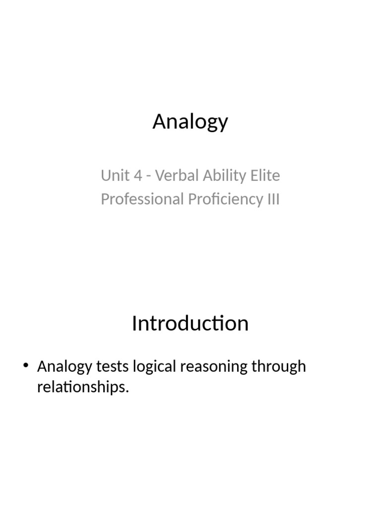 Analogy | PDF