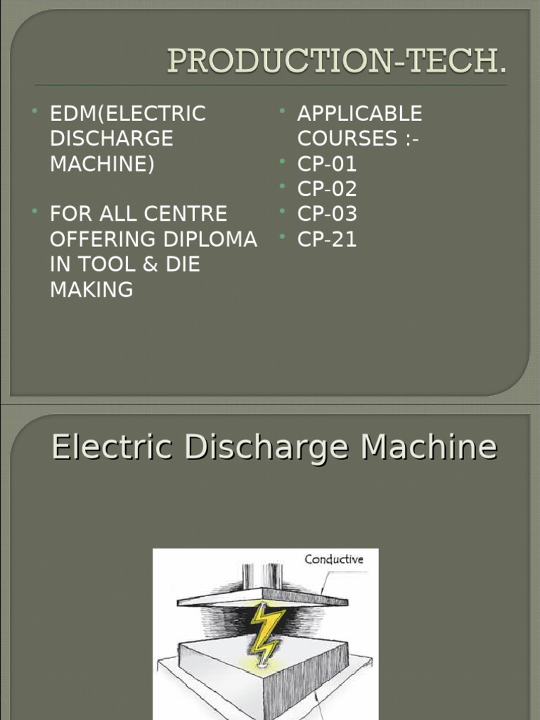 Electric Discharge Machine | PDF | Electricity | Building Materials