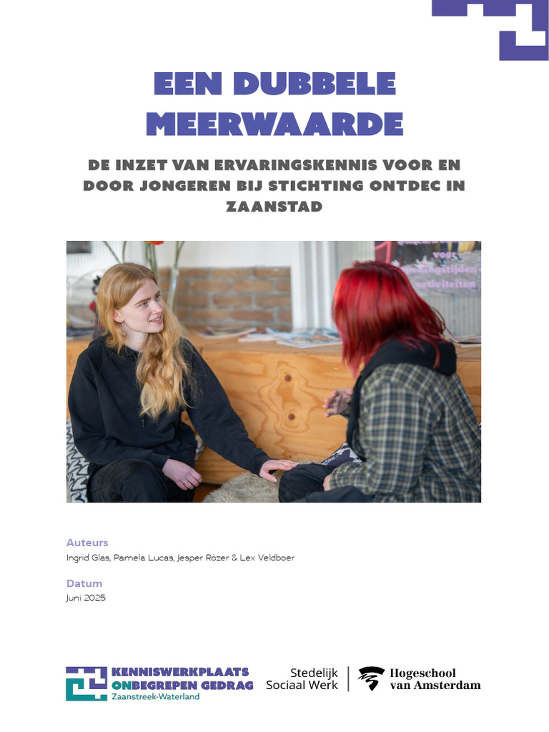 Inzet Ervaringskennis Door en Voor Jongeren Bij ONTDEC Def - Juni25 | PDF