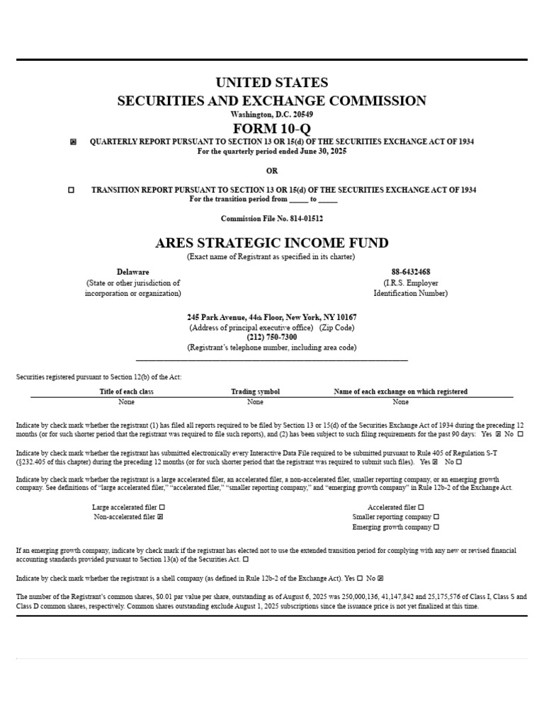 Ares | PDF | Securities (Finance) | Investing