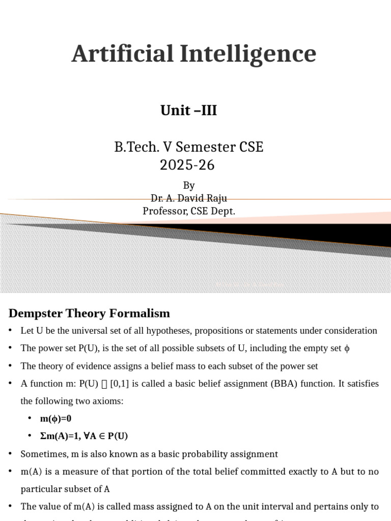 Dempster-Shafer Theory Explained | PDF | Mathematics | Probability Theory