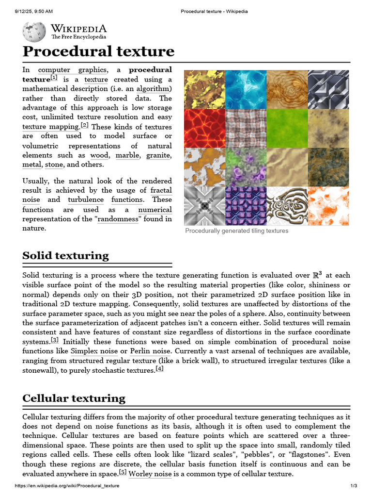 Procedural Texture Generation Explained | PDF | Graphics | Computer ...
