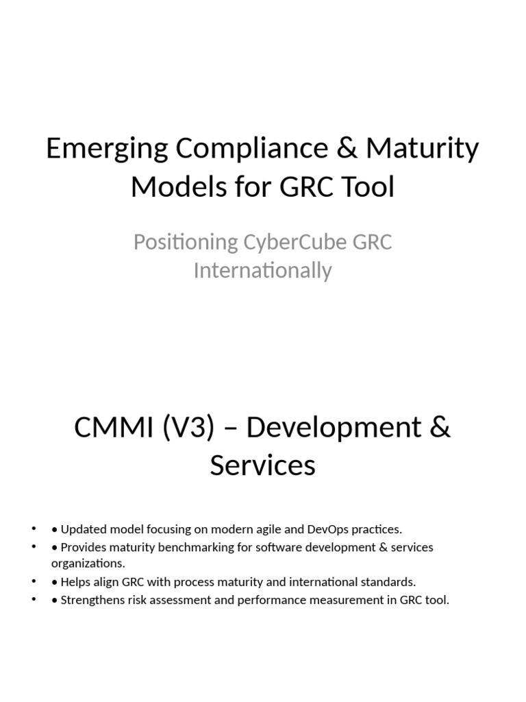 GRC Emerging Compliance Models | PDF