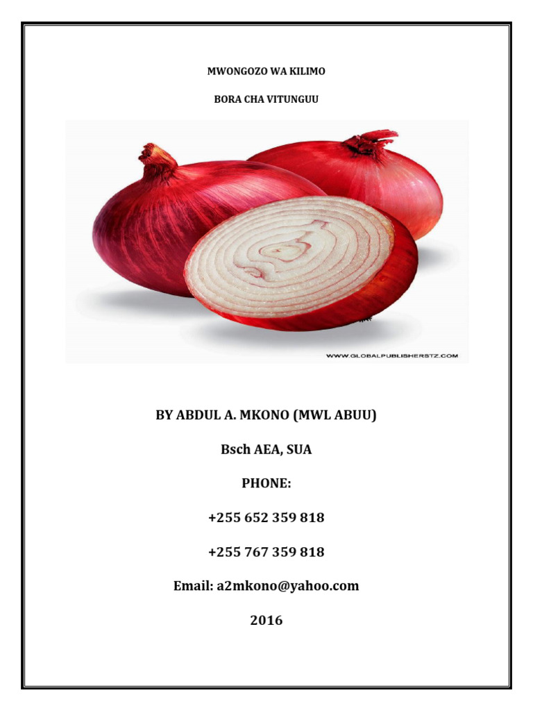 Kilimo Cha Kitunguu MWL Abuu | PDF