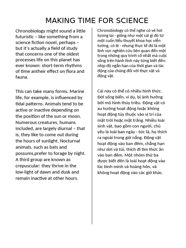 Making Time For Science | PDF