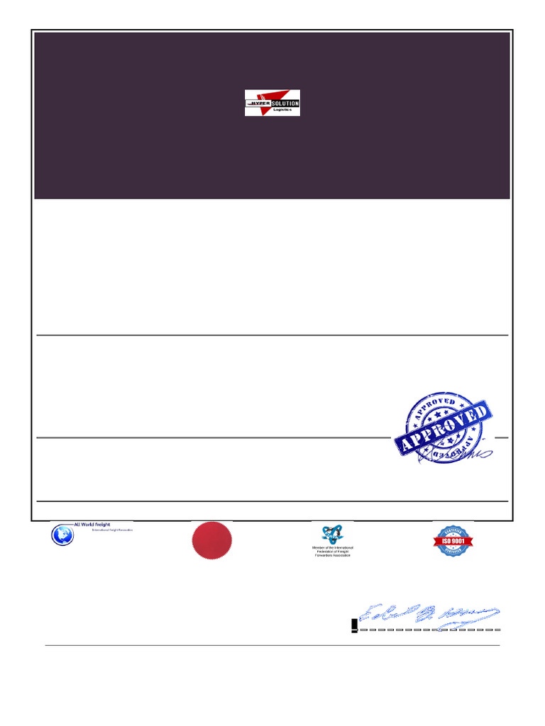 Shipping Receipt for Logistics Services | PDF