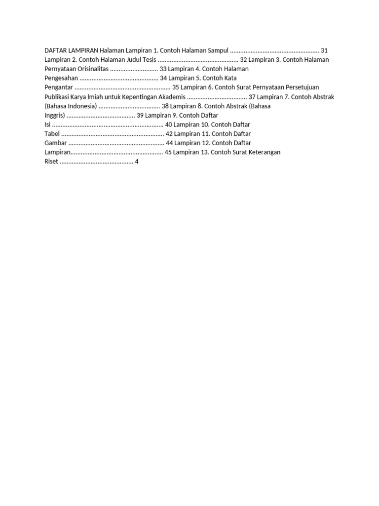 Daftar Lampiran Halaman Lampiran 1 | PDF