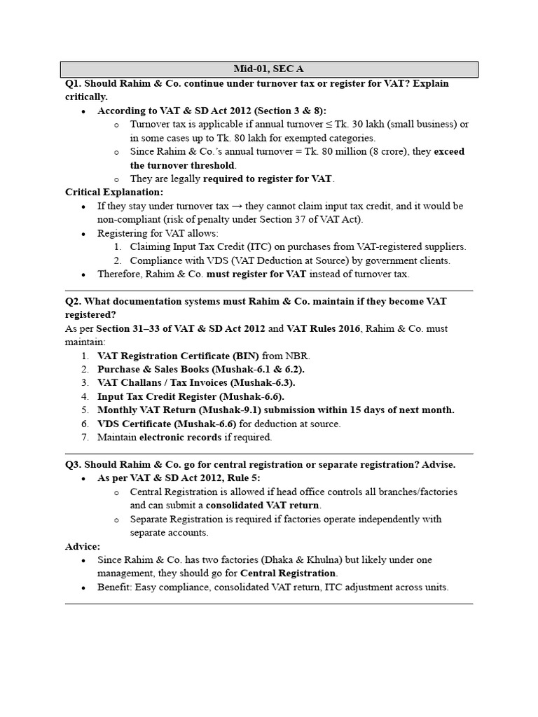 Mid Solutions | PDF | Value Added Tax | Government Budget Balance