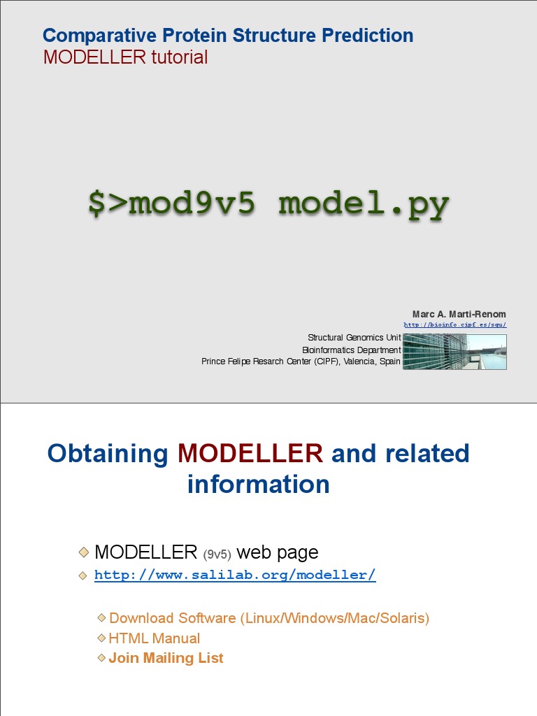 Modeller Tutorial | PDF | Sequence Alignment | Protein Data Bank