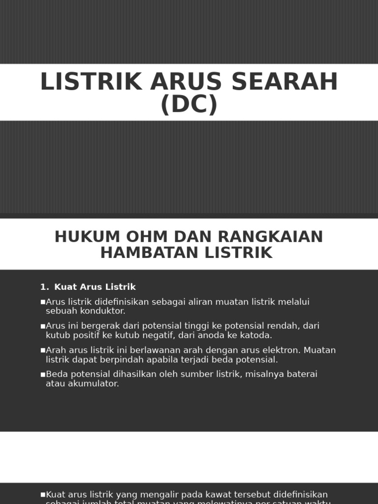Listrik Arus Searah (Dc) (1) | PDF
