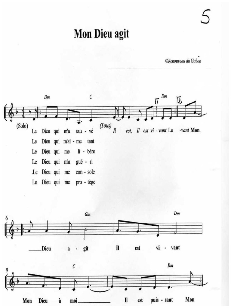 080-Mon Dieu Agit - Renouveau Gabon | PDF