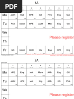 2025 Class Timetable Overview | PDF