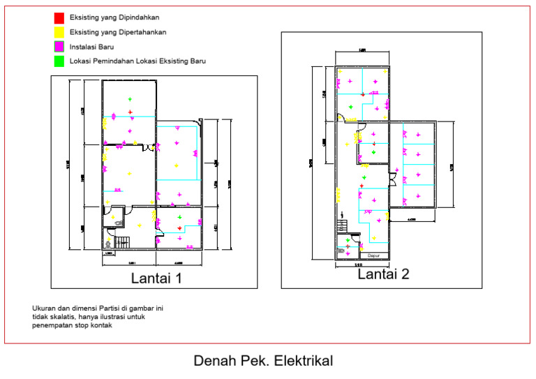 Denah MEP Lantai 2 dan Dapur | PDF