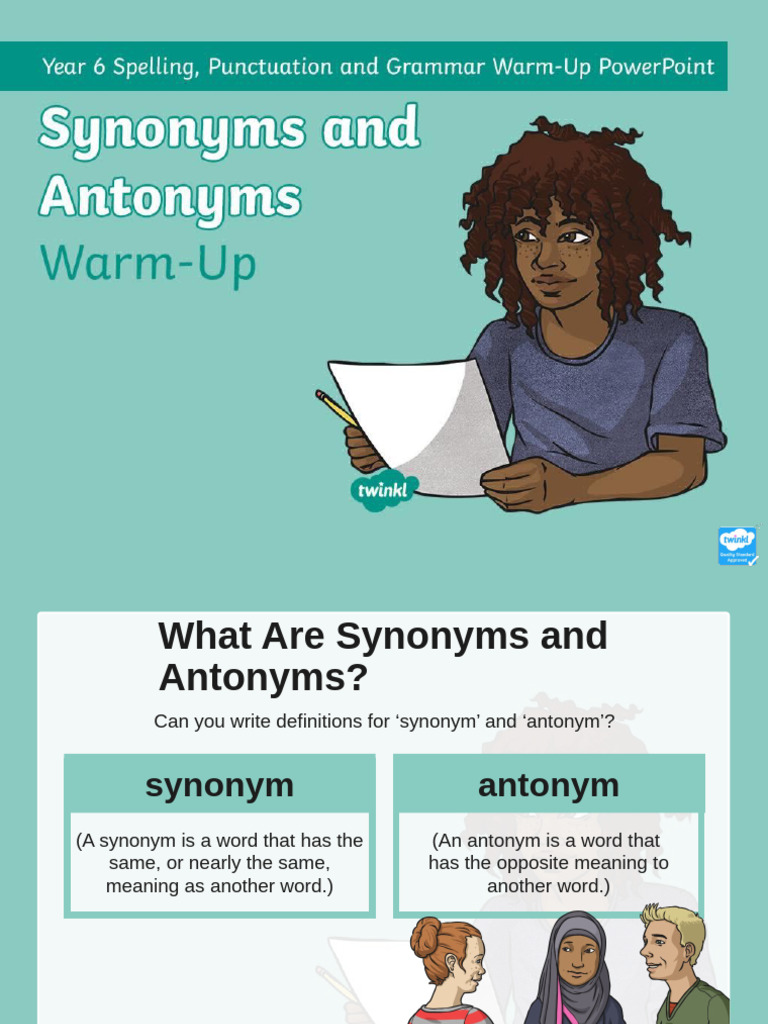 Synonyms and Antonyms Warmup Powerpoint Ver 1 | PDF | Vocabulary ...