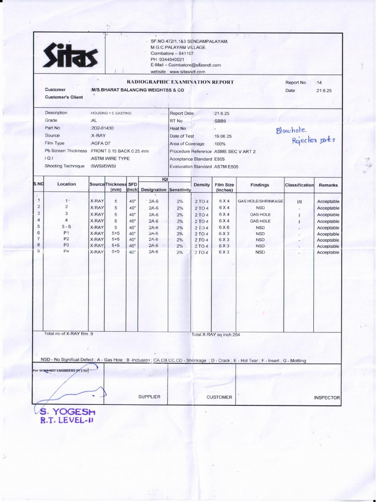 Xray Report | PDF