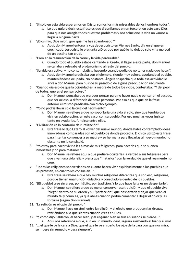 San Manuel Bueno Mártir | PDF | Jesús