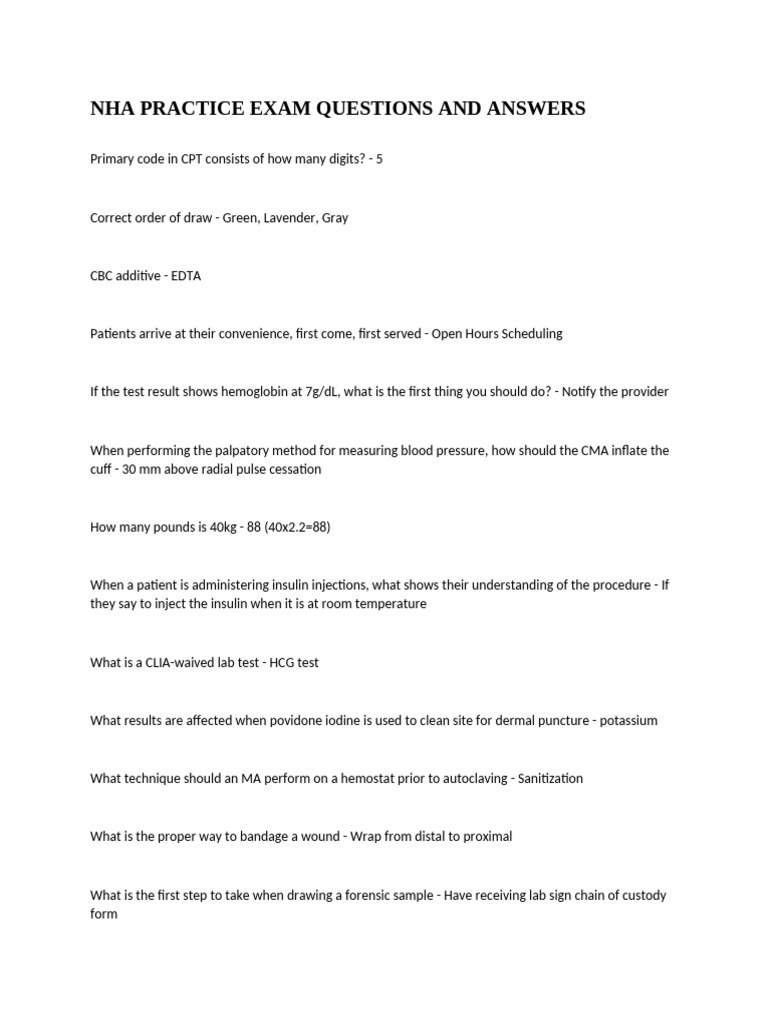 Nha Practice Exam Questions and Answers | PDF | Electrocardiography | Clinical Medicine