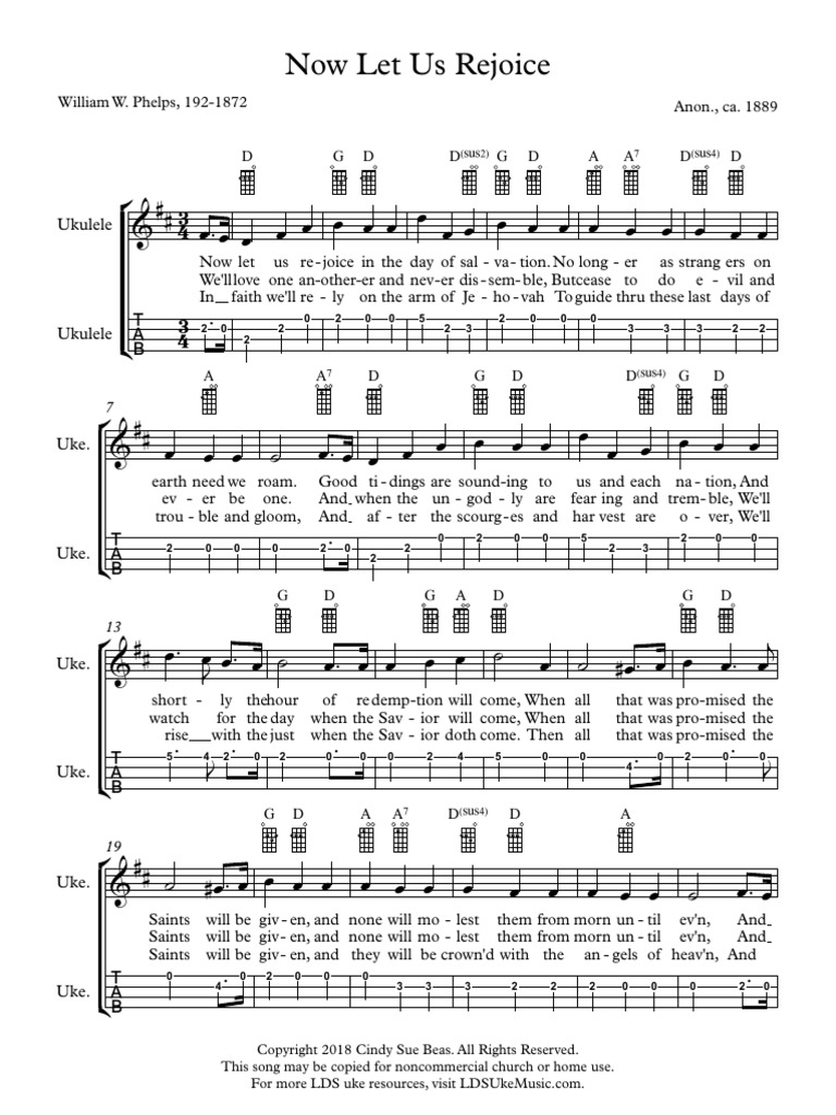 Now Let Us Rejoice Lyrics | PDF