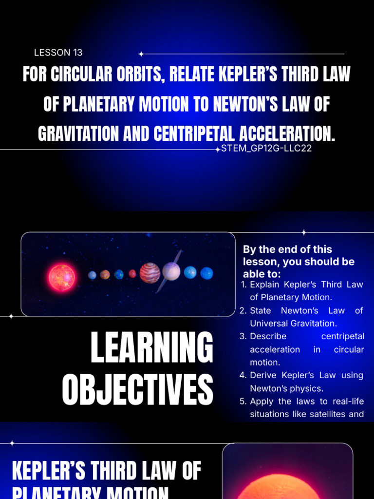 Kepler's Law and Newton's Gravity Explained | PDF | Orbit | Newton's ...
