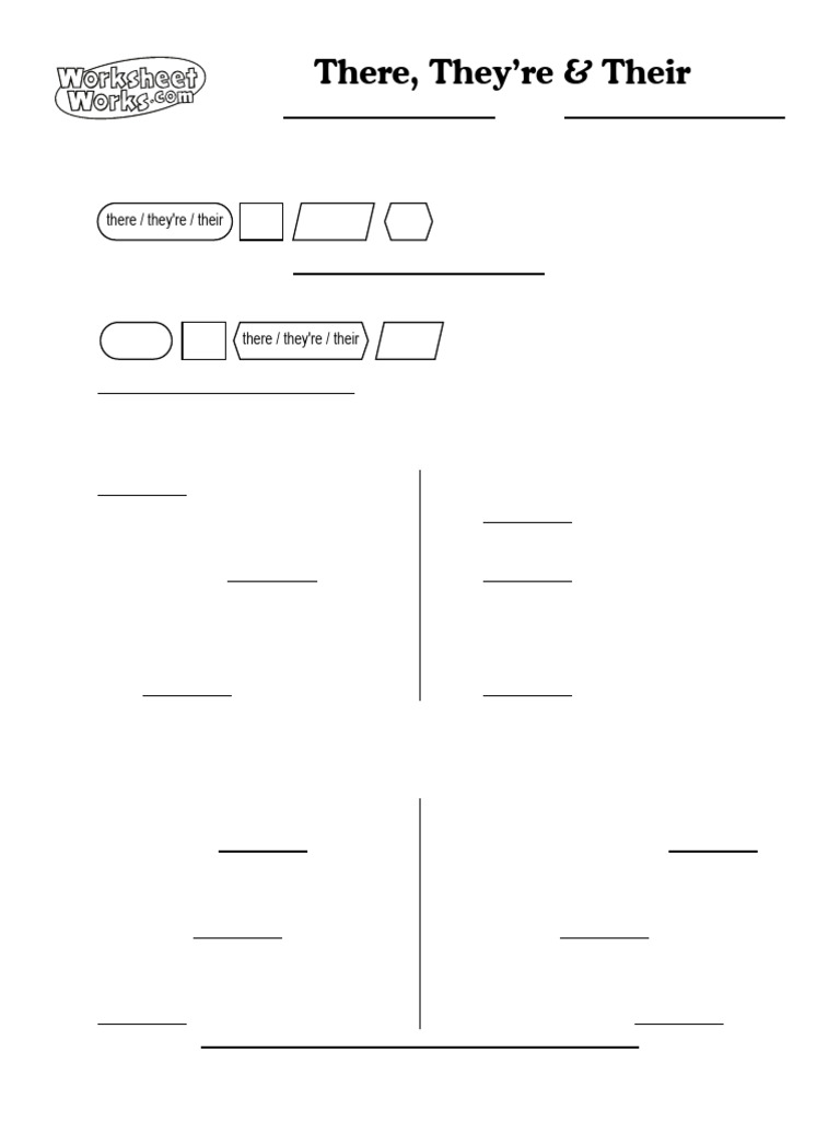 WorksheetWorks There Theyre Their 1 | PDF