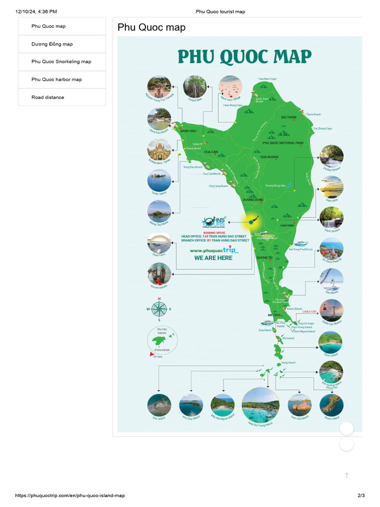 Phu Quoc Tourist Map Overview | PDF