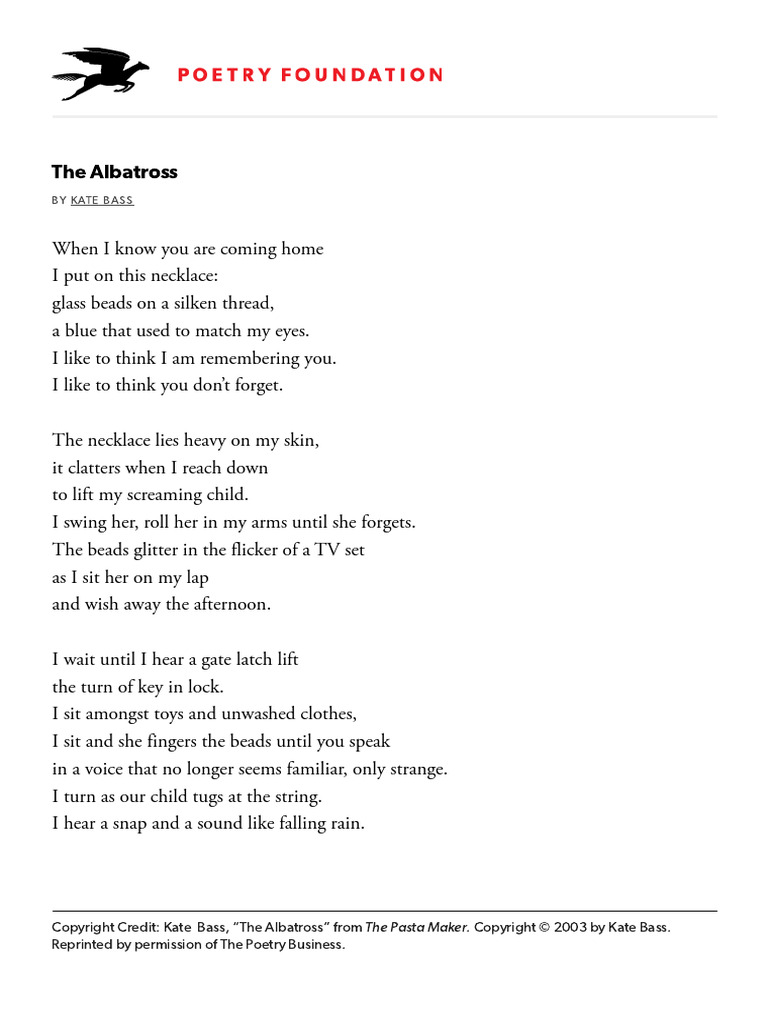 The Albatross - The Poetry Foundation | PDF