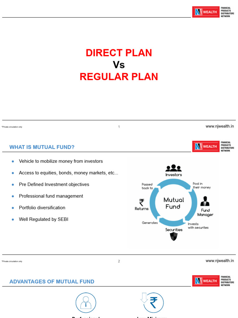 Direct Plan Vs Regular Plan | PDF | Investing | Investment Fund