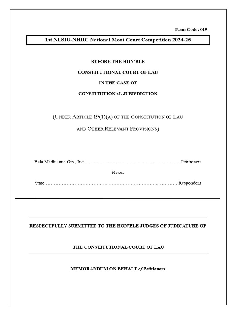 Constitutional Challenges in Lau's Free Speech Case | PDF | Freedom Of ...