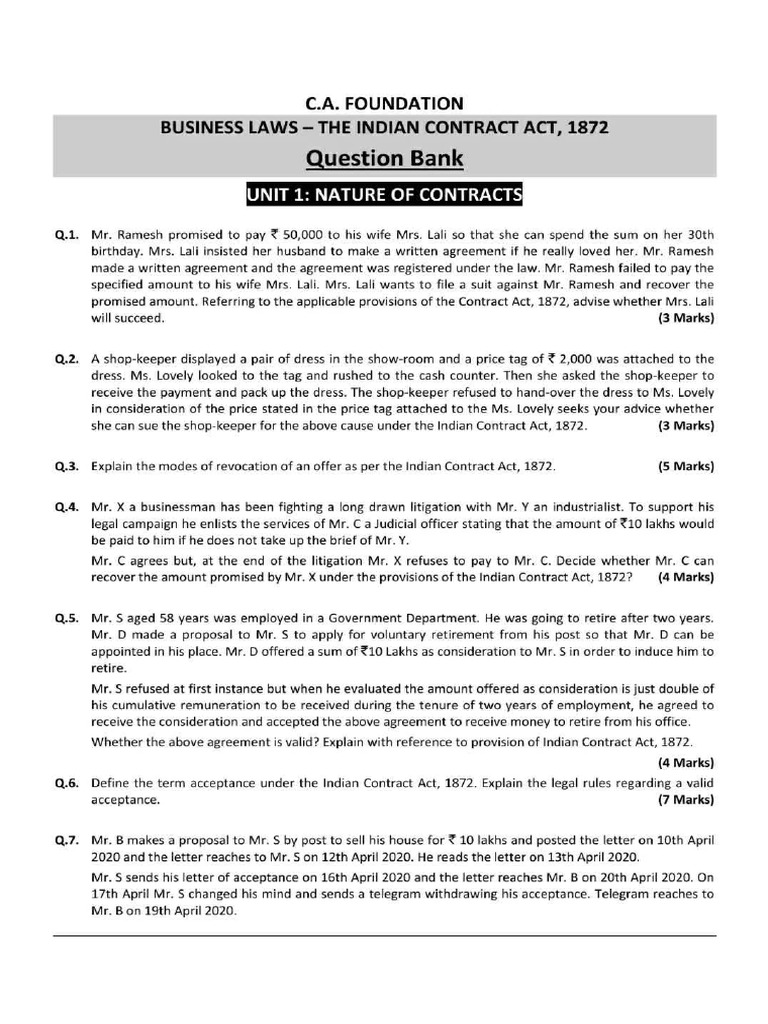 Contract Act Question | PDF