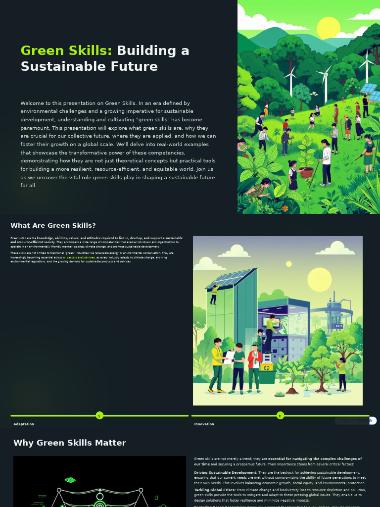 Green Skills for a Sustainable Future | PDF | Sustainability ...