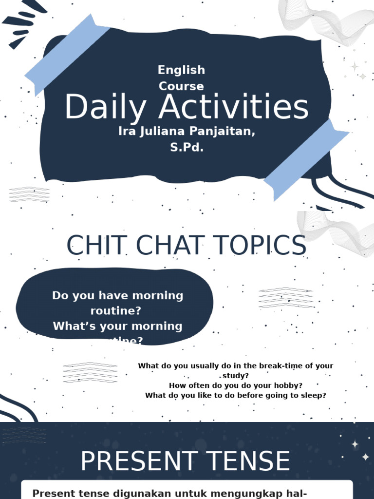 Daily English Routine Activities Guide | PDF