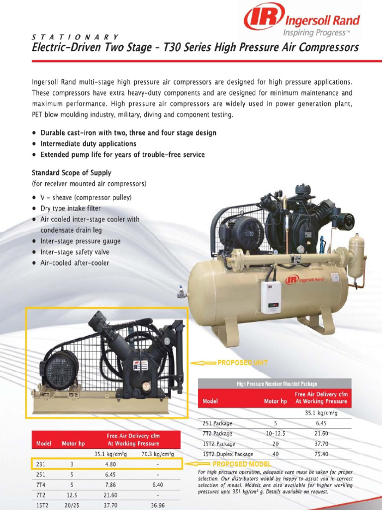 02 Ingersoll Rand 231 Starting Air Compressor | PDF