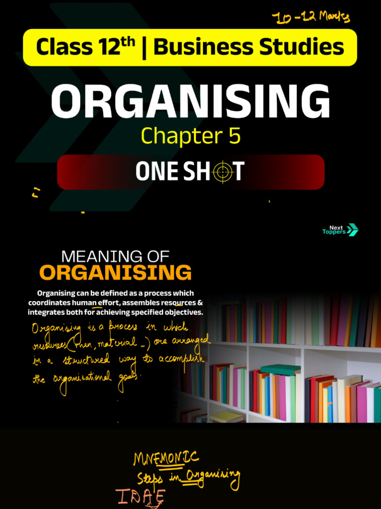 Organising Class 12 BST Notes | PDF