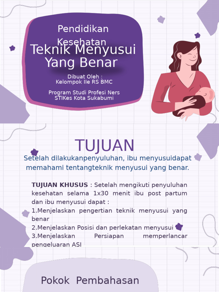 Teknik Menyusui yang Benar dan Efektif | PDF