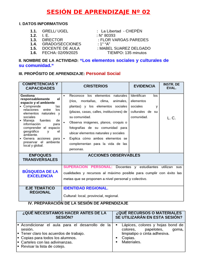 P. S. 1° Elementos Naturales y Sociales D Enuestra Comunidad | PDF ...