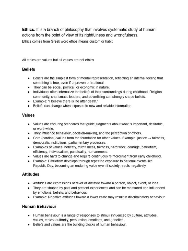 Ethics | PDF | Morality | Value (Ethics)