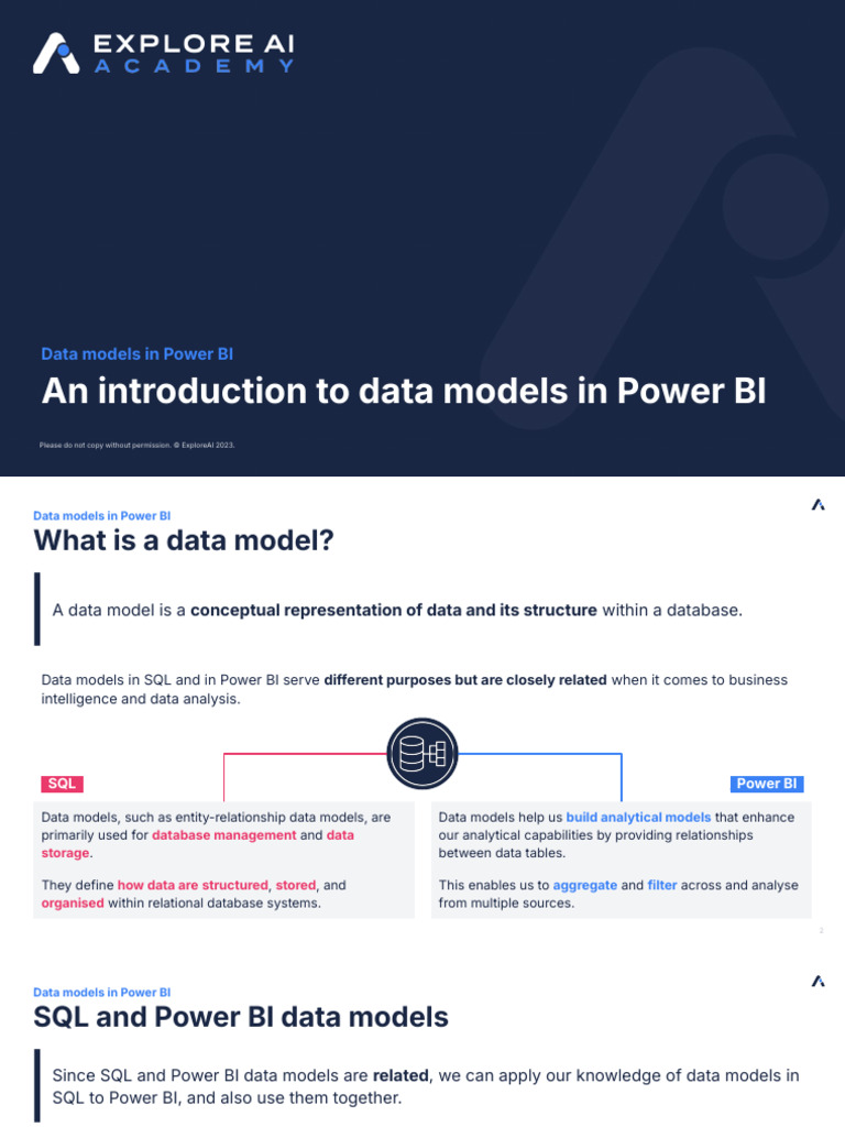 Types of Data Models in Power BI | PDF | Databases | Table (Database)