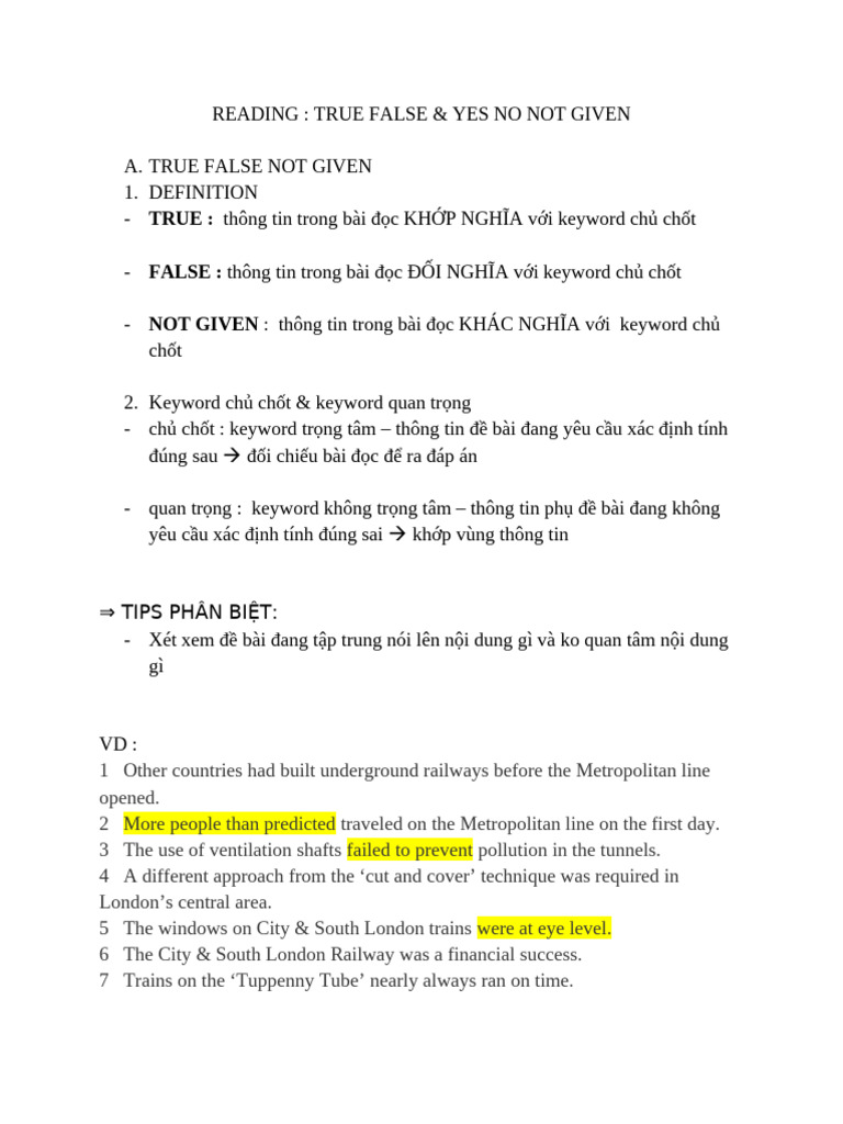 Day 9 - Reading True False & Yes No Not Given | PDF | Chili Pepper ...