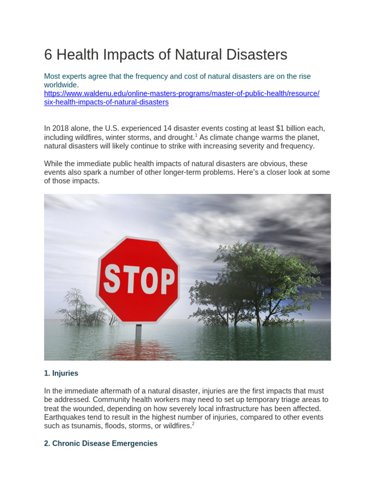 Health Effects of Natural Disasters | PDF | Natural Disasters ...
