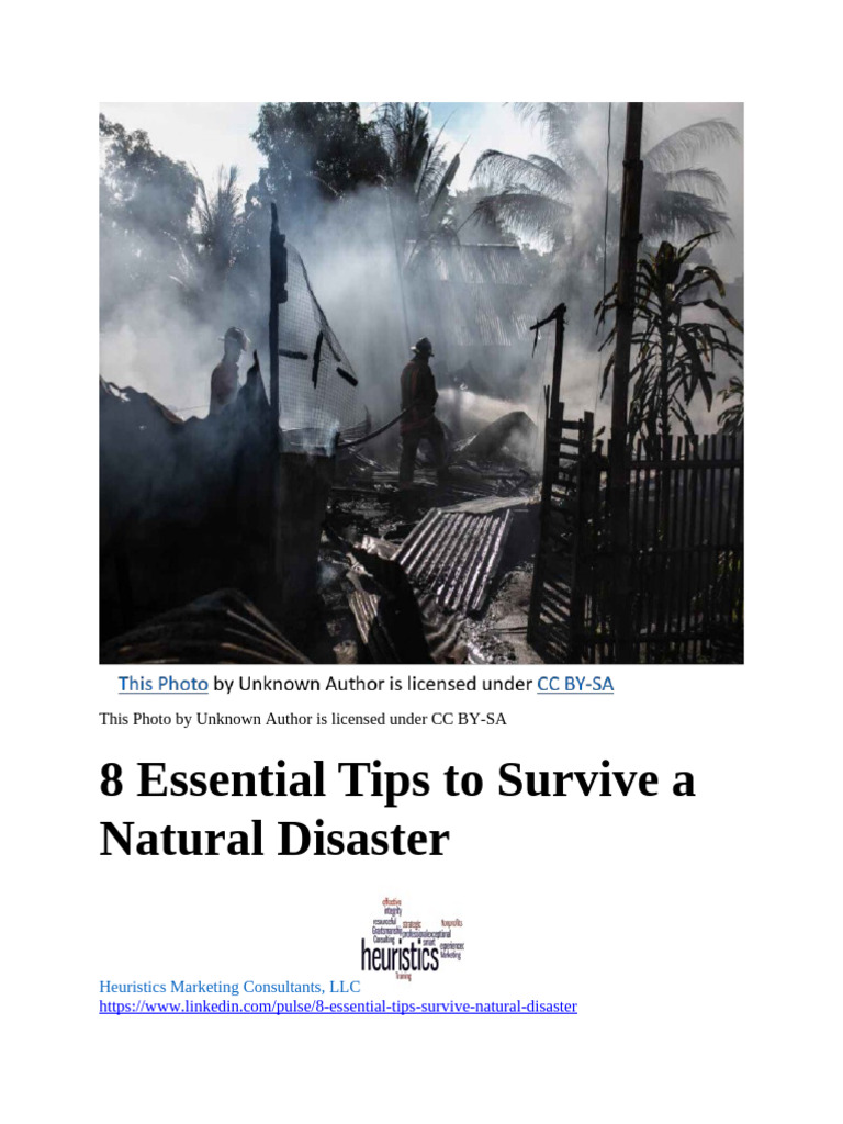 8 Essential Tips To Survive A Natural Disaster | PDF | Natural ...