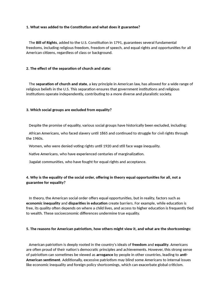 Equality and Freedom - Making of A Nation | PDF | Social Equality | Rights