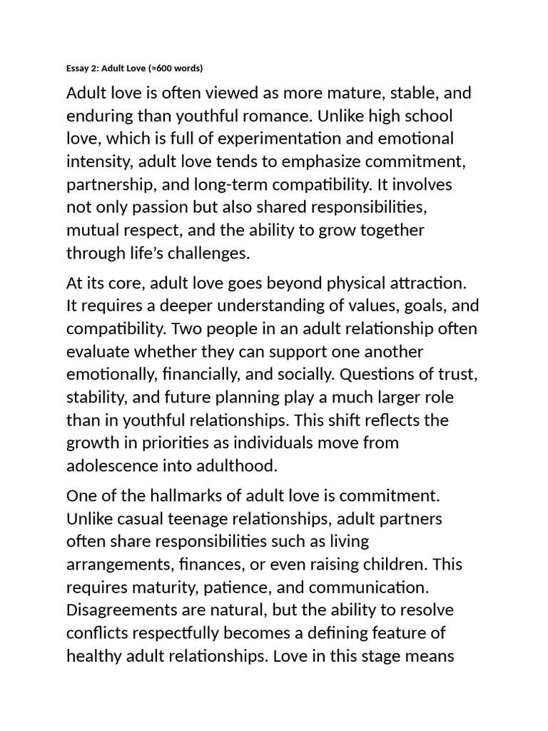 Understanding Adult Love Dynamics | PDF