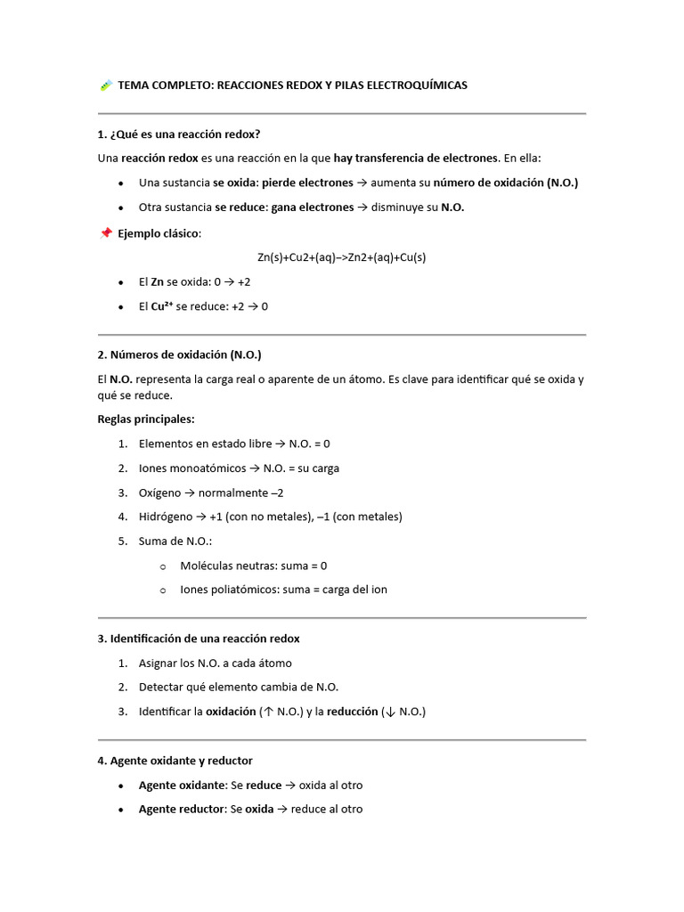 Tema Redox | PDF | Redox | Electrodo