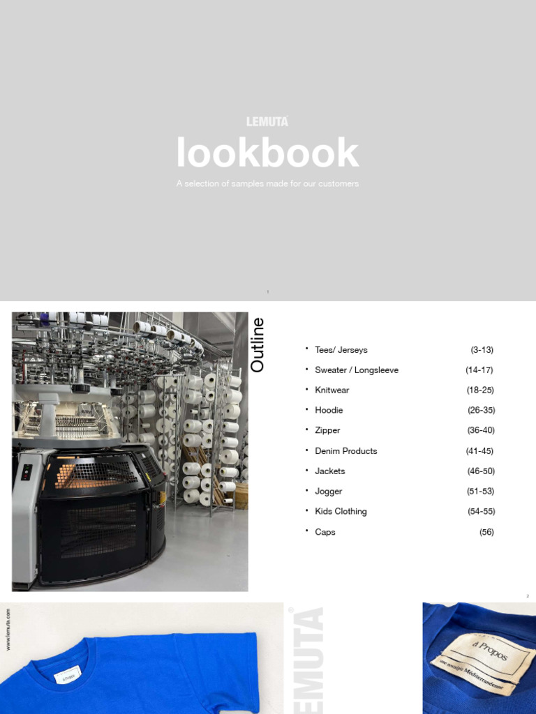 Sample Lookbook Web | PDF | T Shirt | Embroidery