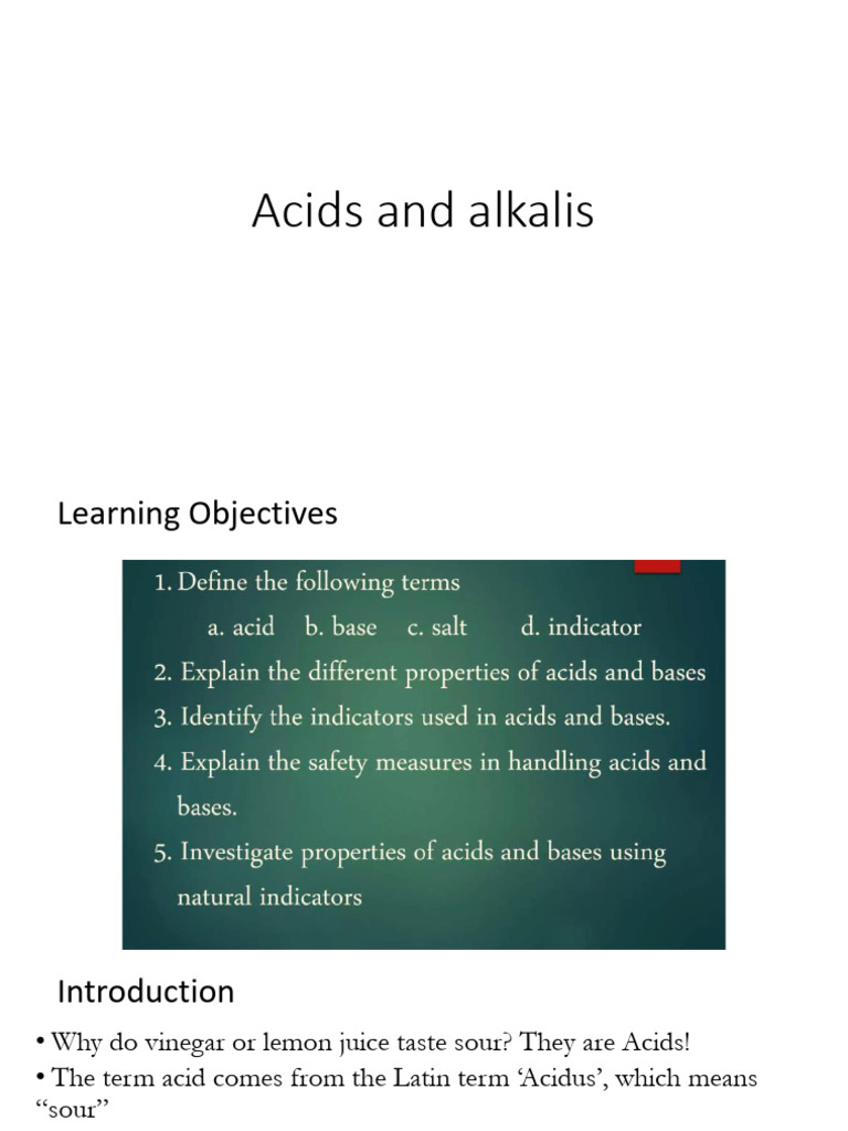 Acids and Alkalis - Final Ppt[1] | PDF