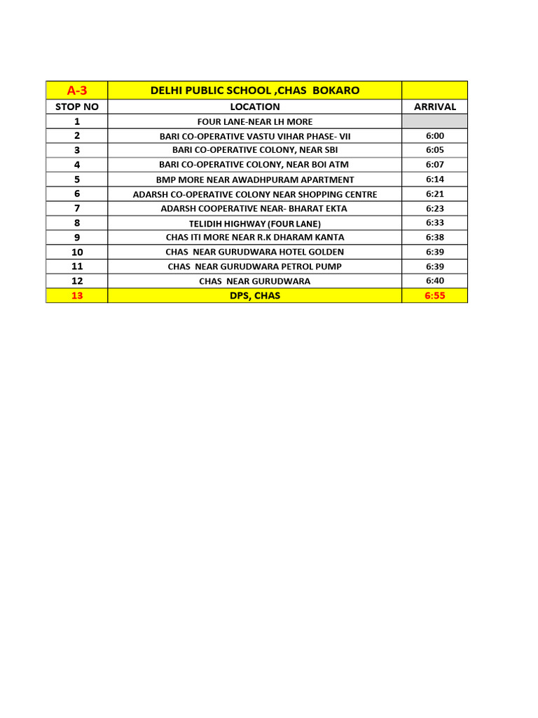 Revised A3 Bus Timing DATE-1!09!2025 | PDF
