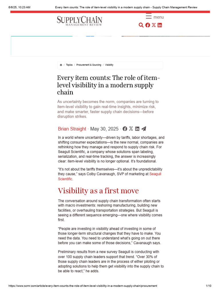 Every Item Counts - The Role of Item-Level Visibility in A Modern ...